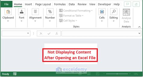 Fix Excel File Opens But Does Not Display ExcelDemy