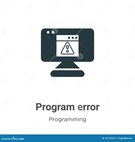 Program Error Vector Icon On White Background Flat Vector Program Error Icon Symbol Sign From