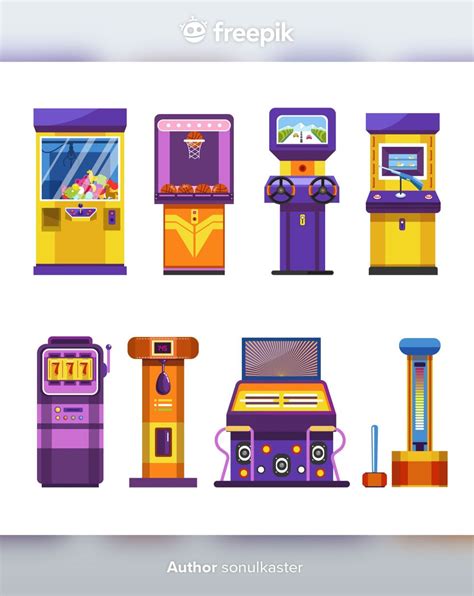 Ретро игровые автоматы с джойстиками и большими экранами