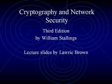Cryptography And Network Security Presentation Free To Download