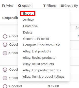 How To Export Data In Odoo