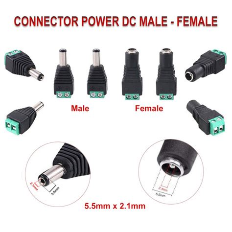Jual Connector DC Power Adapter Male Female Male Jakarta Pusat ACC Titanium Tokopedia