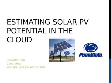 Pptx Estimating Solar Pv Potential In The Cloud Dokumentips