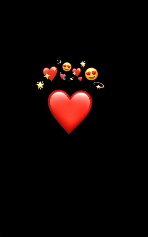 Heart Emoji Background Black