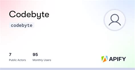 Codebyte Codebyte · Apify