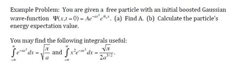 Gaussian Wavefunction Expectation Energy