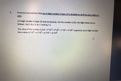 Solved Prove By Contradiction That Any 4 Digit Number In Chegg Com