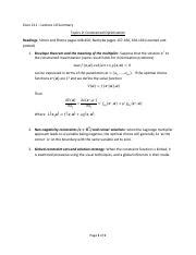 Constrained Optimization Envelope Theorem Multiplier And Course Hero