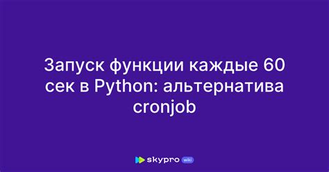 Запуск функции каждые 60 сек в python альтернатива cronjob