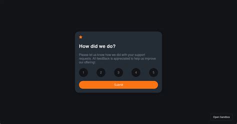 Interactive Rating Component Codesandbox