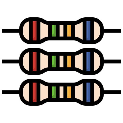 Resistor Surang Lineal Color Icon