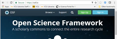 setting up an osf account open science framework osf research