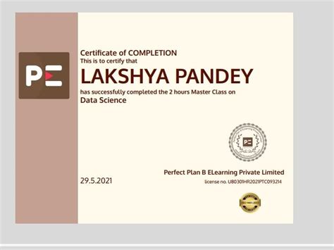 Lakshya Pandey On Linkedin Learning Certificate Datascience Php