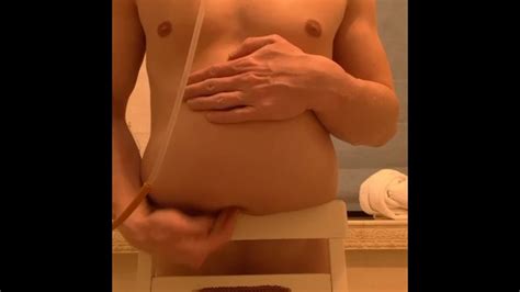 My Stomach Bowel And Bladder Inflation In A Hotel With Compression😤i Use A Shower💧more On My