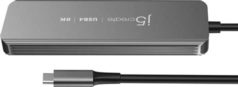 J5create Usb4 8k60 6 In 1 Slim Hub Usb4 Host Male Connector 2x Usb C 2x Usb A 8k Hdmi Ports
