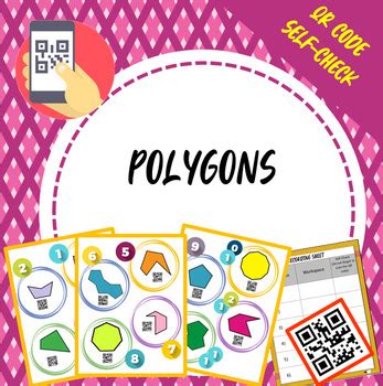 Polygons QR Codes Task Cards By Najah S E Store TpT