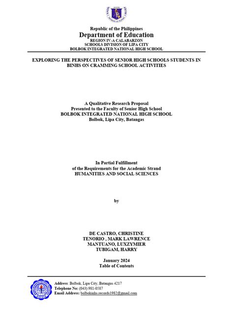 Research Proposal Chapters 1 3 Template Pdf Data Thesis