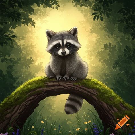 Cute Raccoon Wallpaper Cartoon