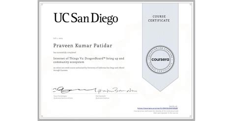 Dr Praveen Kumar Patidar On Linkedin Completion Certificate For Internet Of Things V2