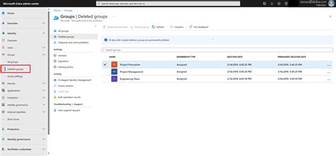 Restore A Deleted Microsoft Group Microsoft Entra ID Microsoft Learn