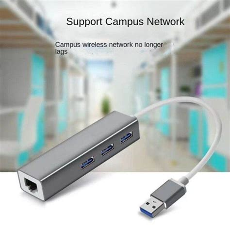 USB3 0 100 MB Aluminum Alloy Driveless Network Card HUB Usb To RJ45 Hub Computer 3 0hub Docking