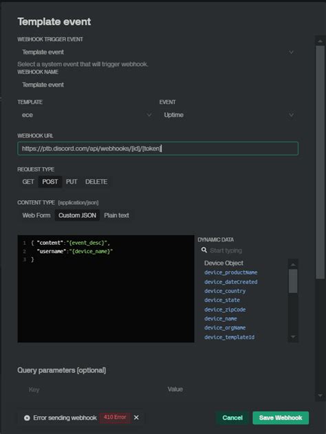 Error When Using Discord Webhook Solved Blynk Community