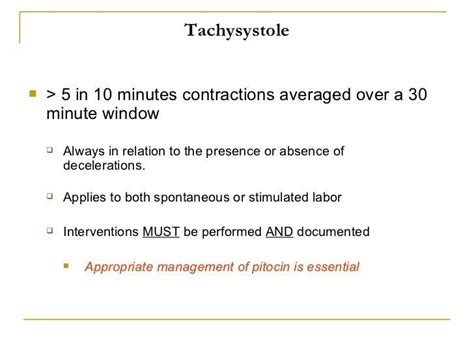 Uterine Tachysystole Contractions Spontaneous Nursing School