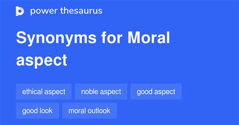 Moral Aspect Synonyms 38 Words And Phrases For Moral Aspect