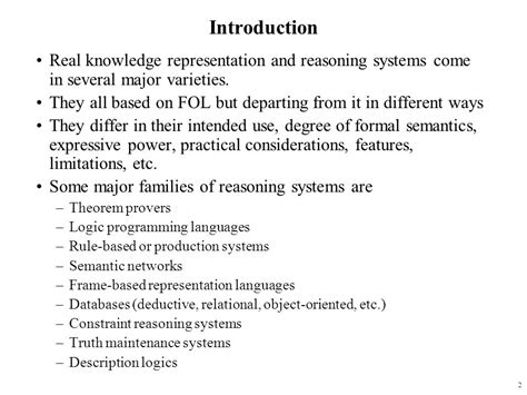 1 Knowledge Representation Chapter Introduction Real Knowledge