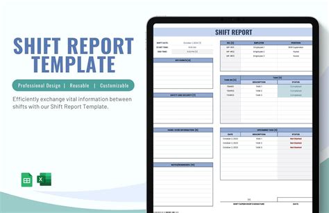 Shift Report Template In Excel Google Sheets Download Template Net