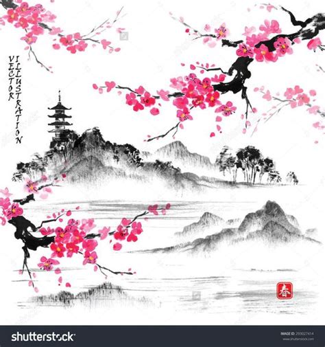 ความยิ่งใหญ่ ของศิลปะจีน ญี่ปุ่น การเขียนภาพ ดอกบ๊วย ดอกเหมย Vs ดอกท้อ ดอกพีช Vs ดอกซากุระ