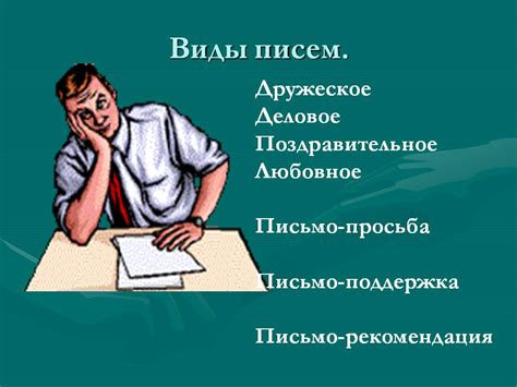 Виды писем