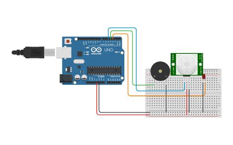 Circuit Design Theft Alarm System Tinkercad