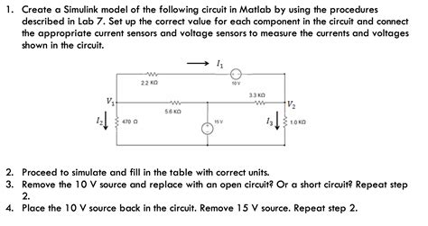 solved 1 create a simulink model of the following circuit