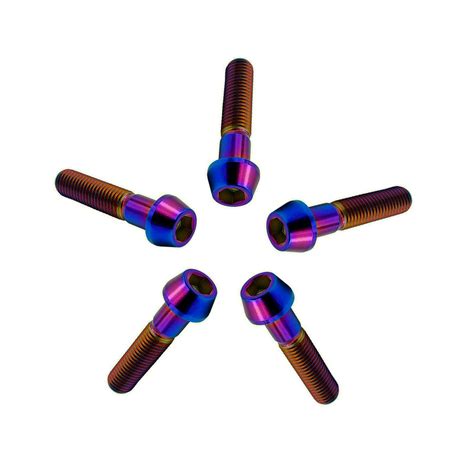 M5 Rison Titanium Socket Cap Bolt Titanium Allen Hex Screw 5pcs
