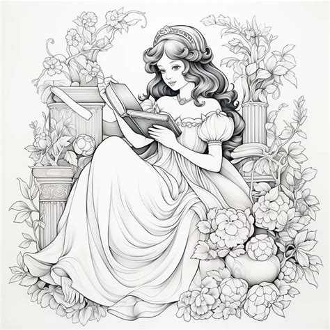 백설공주 색칠 도안을 그려주는 프롬프트 오픈프롬프트 Openprompt