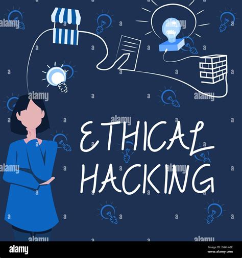 Inspiration Showing Sign Ethical Hacking Internet Concept Act Of Locating Weaknesses And