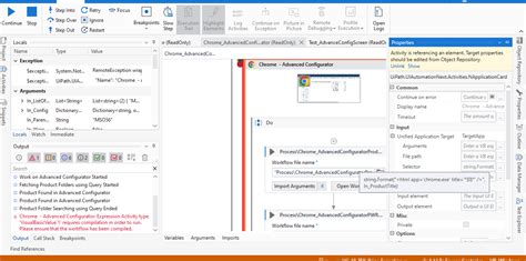 Chrome Advanced Configurator Expression Activity Type
