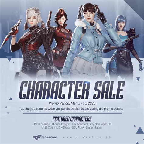Crossfire Philippines Promo Characters Sale Get A Huge Discount When You Purchase The