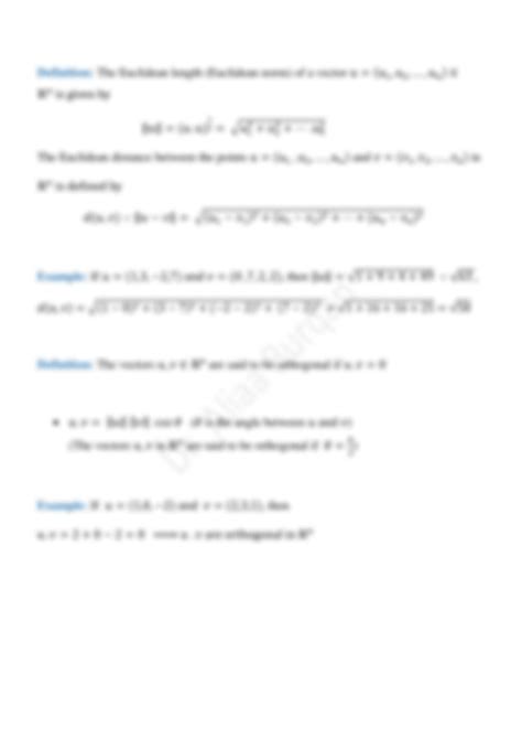 SOLUTION Euclidean Vector Spaces Studypool