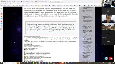 Buổi 07 Chuyển đổi Số Trần Văn Bình Oracle Database Master Youtube