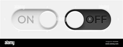 On And Off Toggle Switch Buttons Material Design Switch Set Vector Illustration Stock Vector