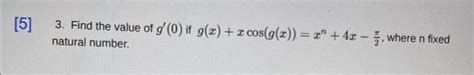 Solved Find The Value Of G If Chegg Com