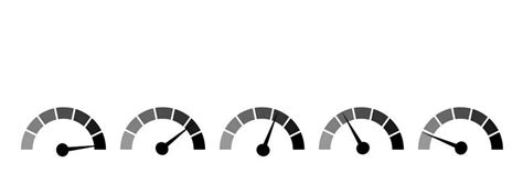 Speedometer Gauge Meter Icons Scale Level Vector Image