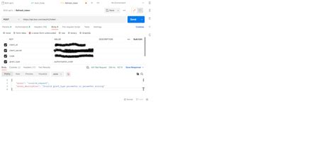 POSTMAN Grant Type Invalid For Authorization Code As Application Encoded Box Support