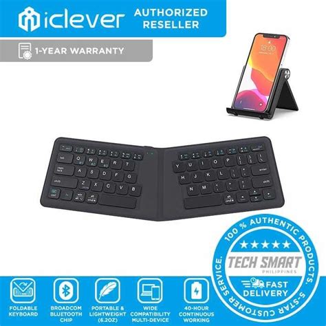 Iclever Bk06 Foldable Bluetooth Multi Device Wireless Keyboard Ultra Slim Ergonomic Design With