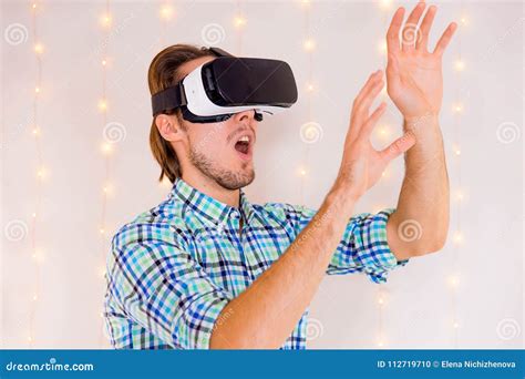 Man In Vr Headset Stock Photo Image Of Futuristic Male 112719710