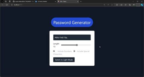Mohit Thakre On Linkedin React Passwordgenerator Webdevelopment
