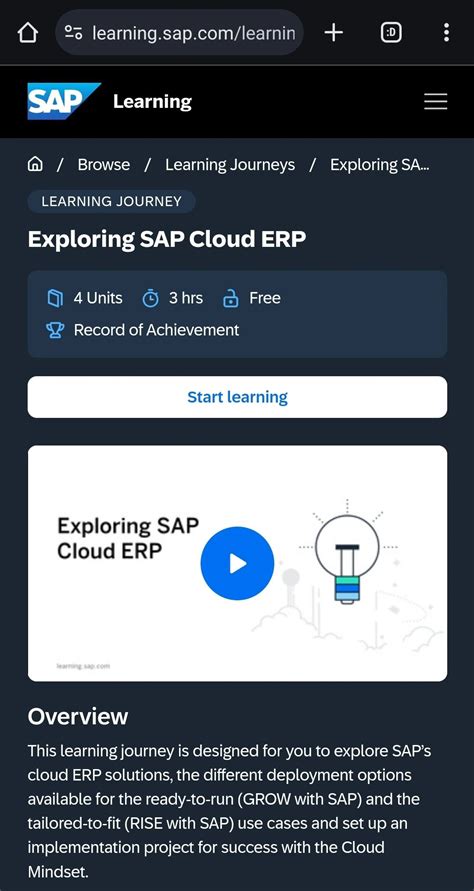Free Course On Sap Cloud Erp Raja Gupta Posted On The Topic Linkedin