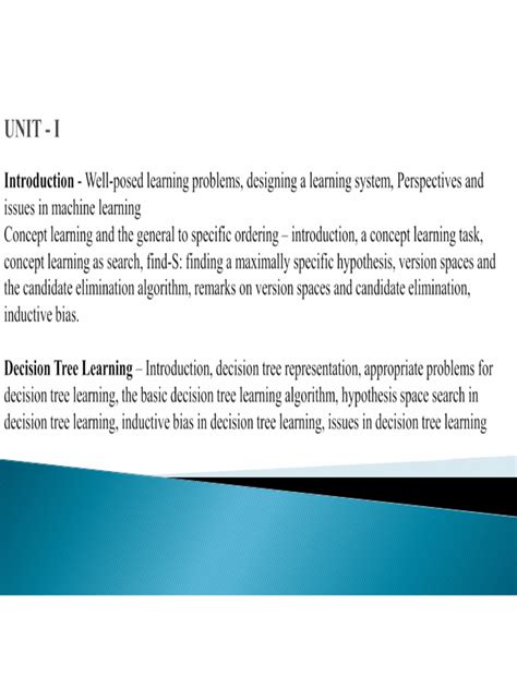 Ml Unit 1 Pdf Machine Learning Hypothesis